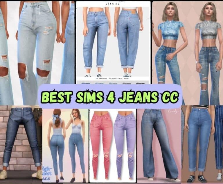 19+ Must-Have Sims 4 Jeans CC 2024 (Baggy Jeans, Mom Jeans, Ripped ...