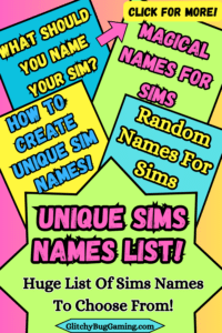 401+ Sims Names Mega List (Unique, Rare, Popular, & Funny Names)
