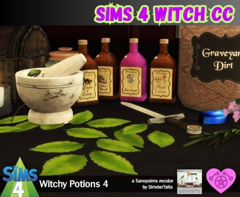 35+ Magical Sims 4 Witch CC (Spells, Clothing, Witchcraft, Magic, & Brooms)