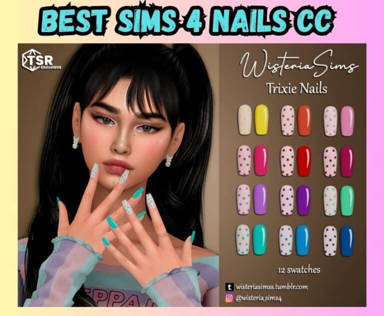 29+ Beyond Cute Sims 4 Nails CC For Gorgeous Fingernails!