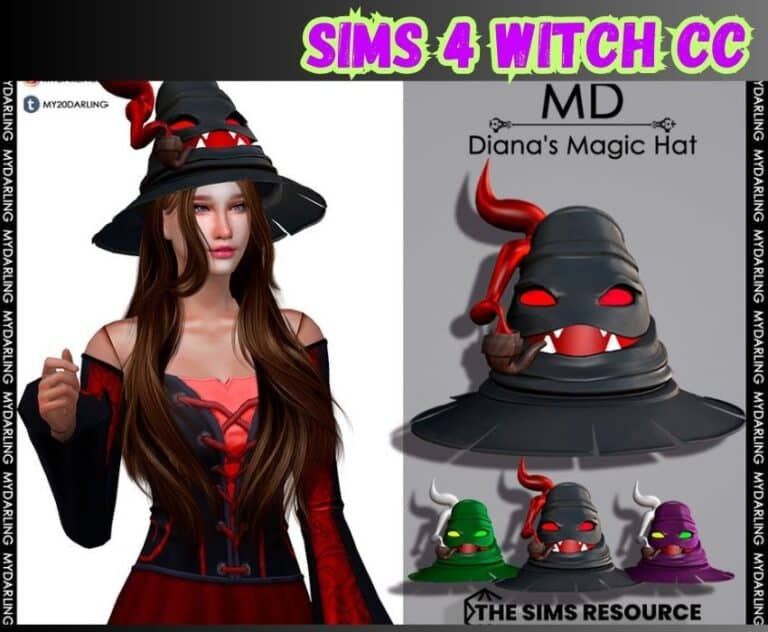 35+ Magical Sims 4 Witch CC (Spells, Clothing, Witchcraft, Magic, & Brooms)