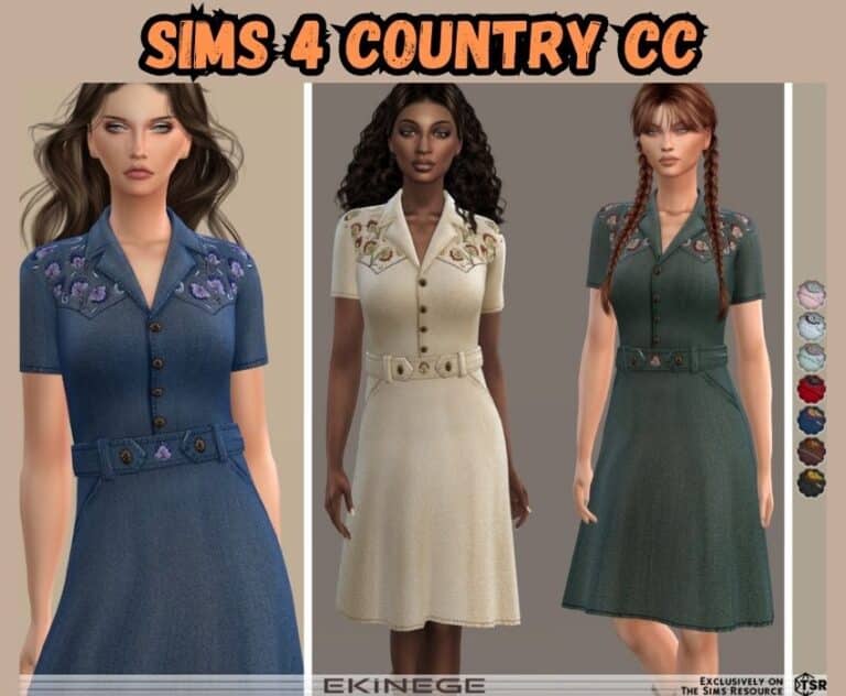 25+ Stylish Sims 4 Country CC (Western Decor, Country Clothes, & Ranch ...
