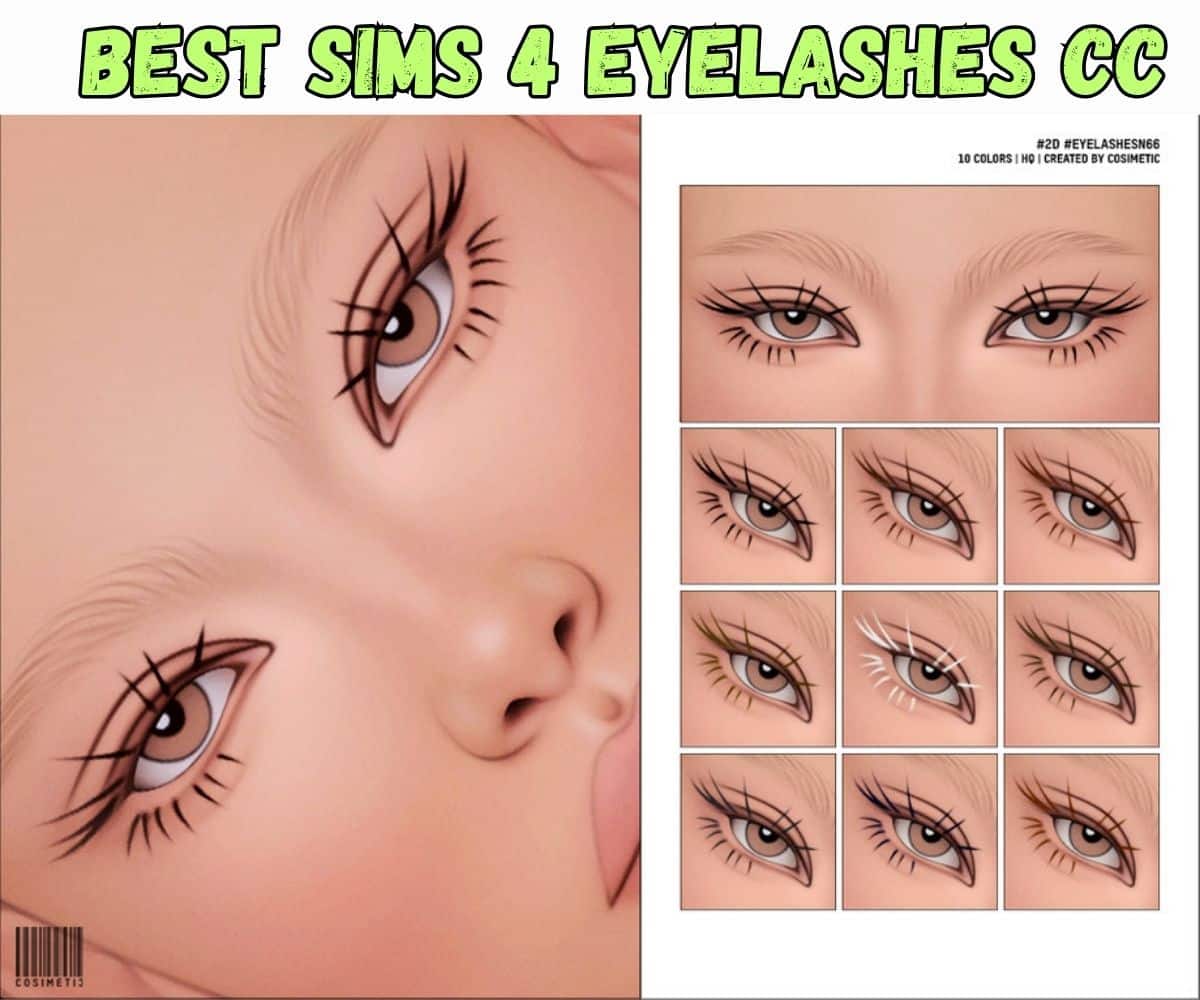 21+ Gorgeous Sims 4 Eyelashes CC (Natural Lashes, Realistic Lashes, 3D ...