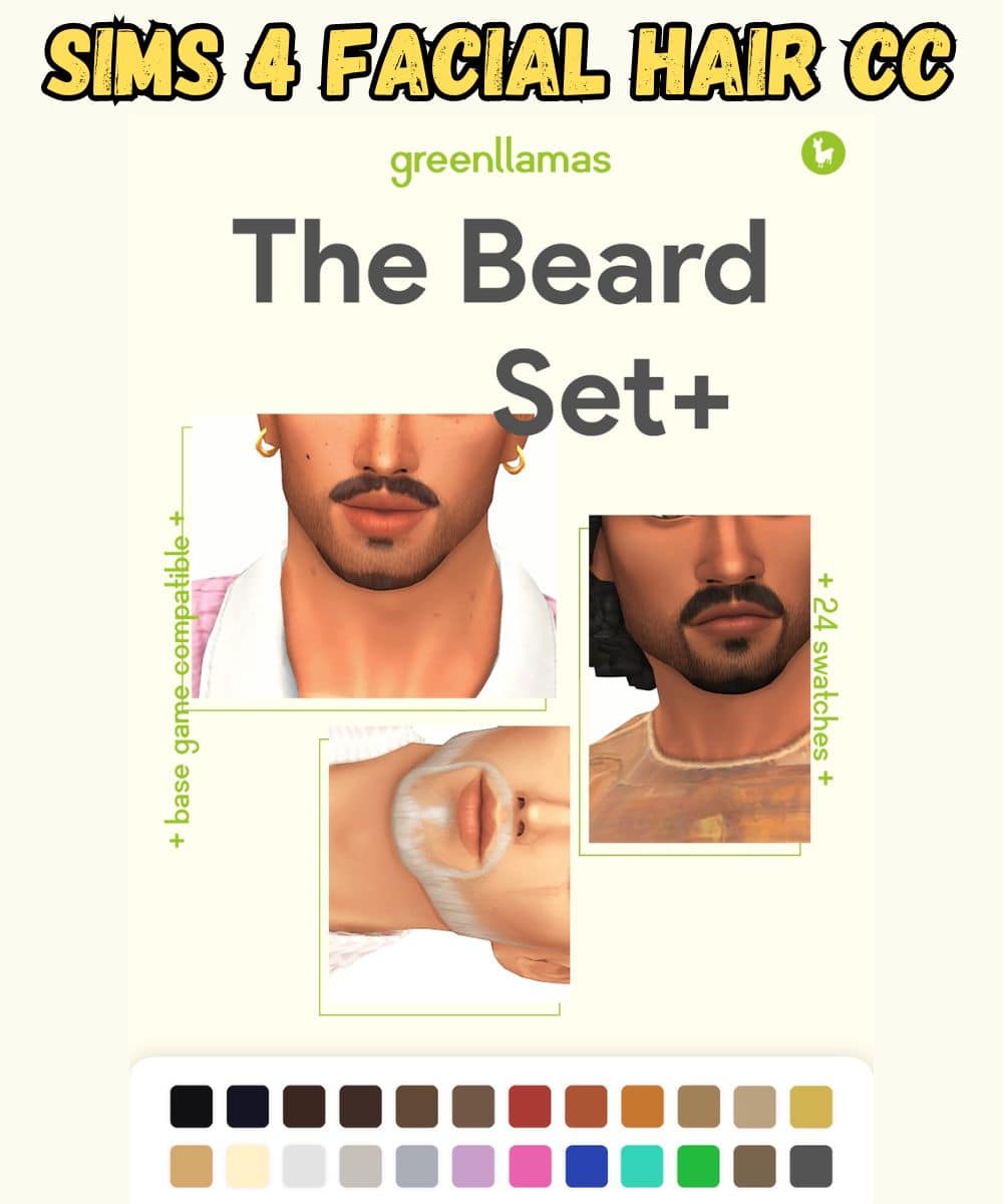 19+ Amazing Sims 4 Facial Hair CC (Beards, Mustaches, Stubble, & Goatees)