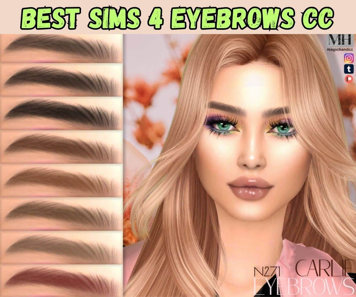 27+ Gorgeous Sims 4 Eyebrows CC (Realistic Brows & Maxis-Match Brows)