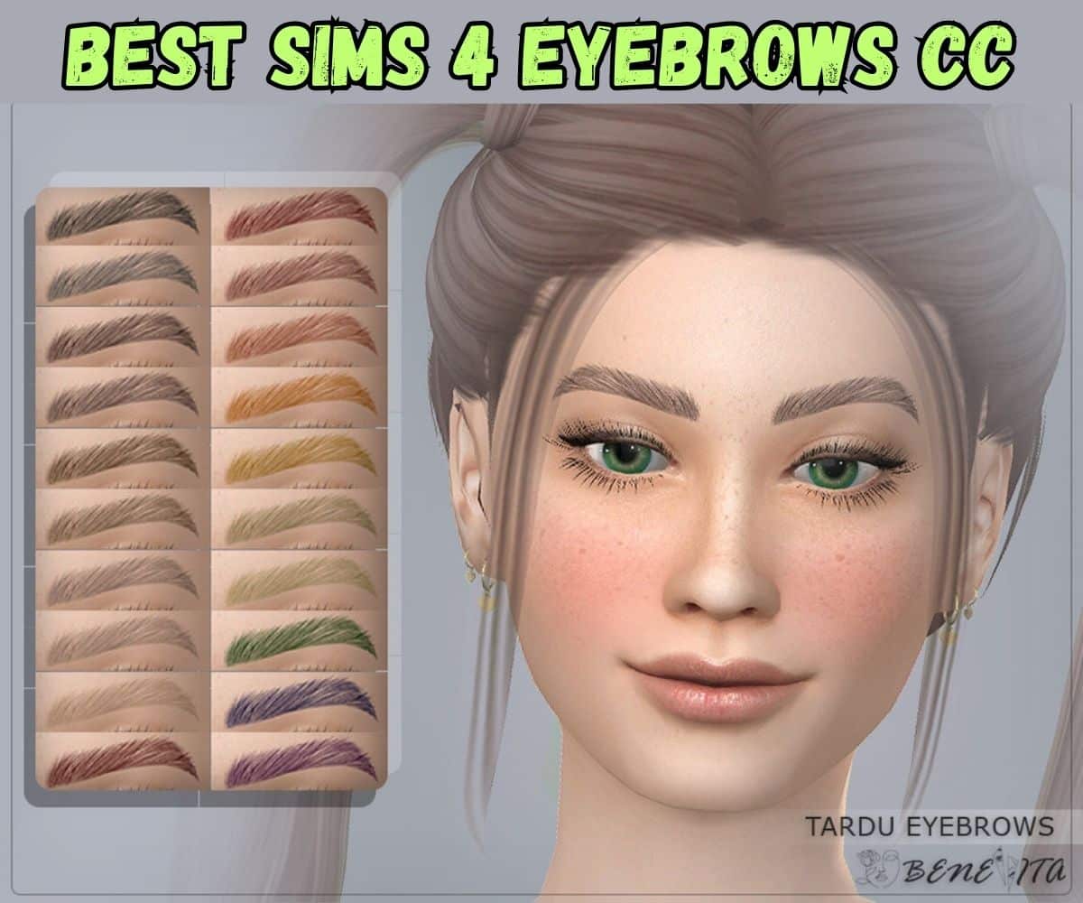 27+ Gorgeous Sims 4 Eyebrows CC (Realistic Brows & Maxis-Match Brows)