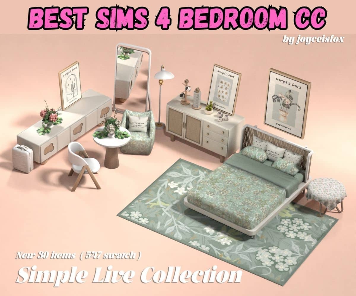 23+ Cozy Sims 4 Bedroom CC (Bedding, Furniture, Decor, & More)