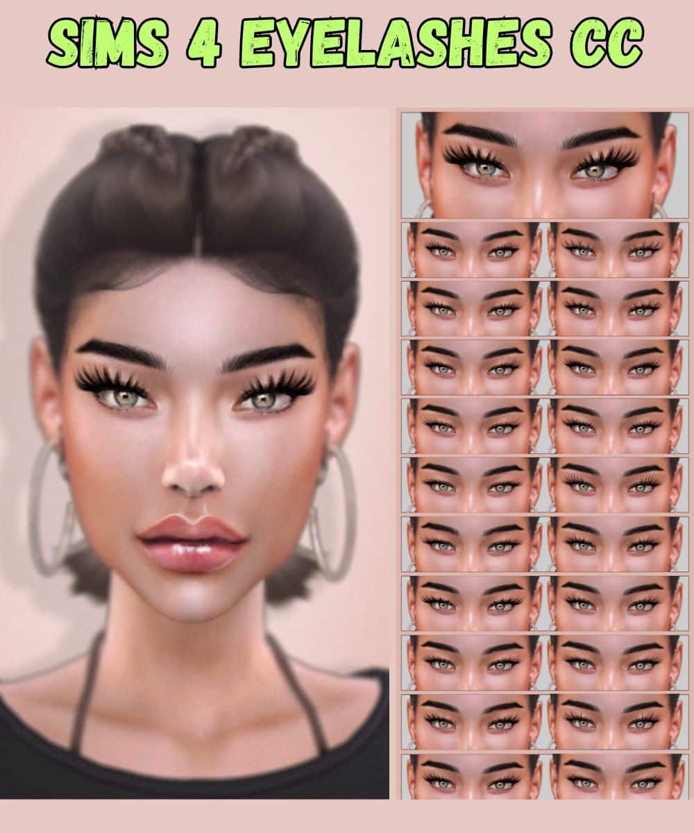 21+ Gorgeous Sims 4 Eyelashes CC (Natural Lashes, Realistic Lashes, 3D ...