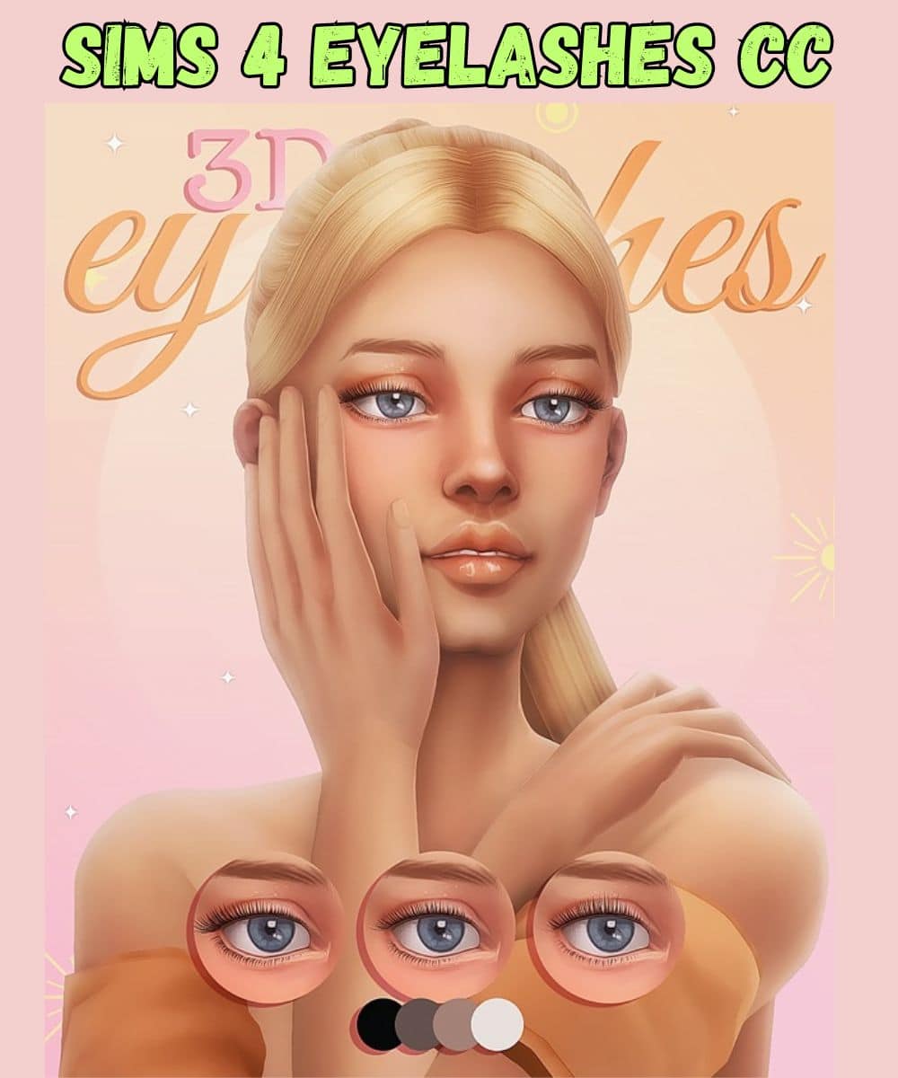 21+ Gorgeous Sims 4 Eyelashes CC (Natural Lashes, Realistic Lashes, 3D ...