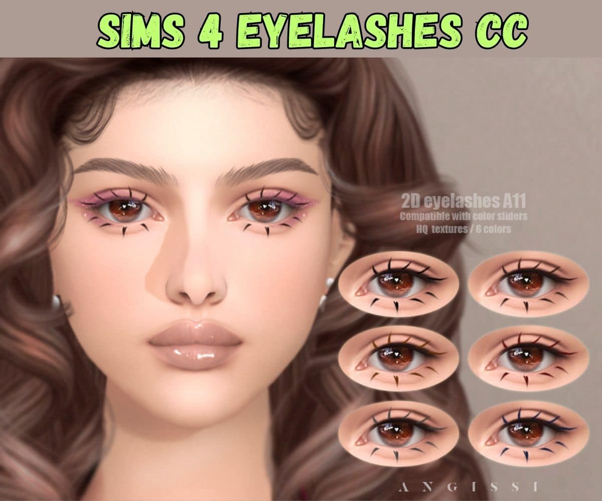21+ Gorgeous Sims 4 Eyelashes CC (Natural Lashes, Realistic Lashes, 3D ...