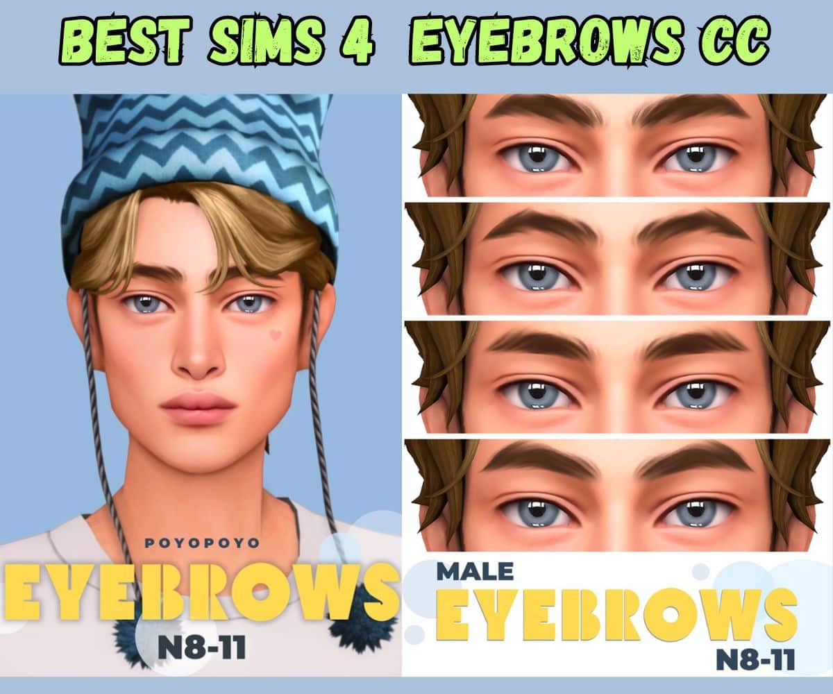 27+ Gorgeous Sims 4 Eyebrows CC (Realistic Brows & Maxis-Match Brows)
