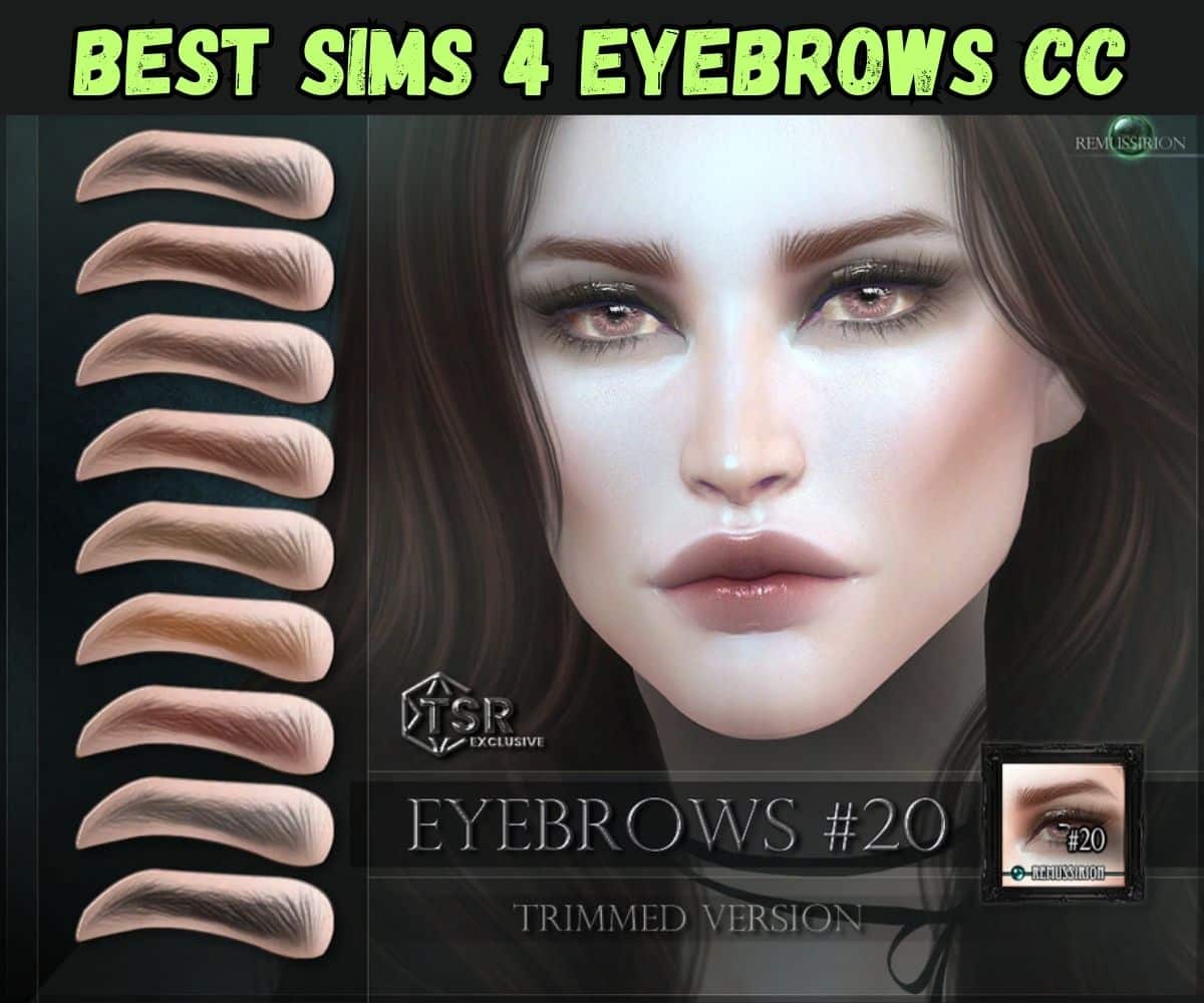 27+ Gorgeous Sims 4 Eyebrows CC (Realistic Brows & Maxis-Match Brows)