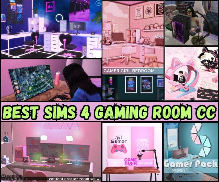 31+ Aesthetic Sims 4 Gaming Room CC For Gamer Girls!