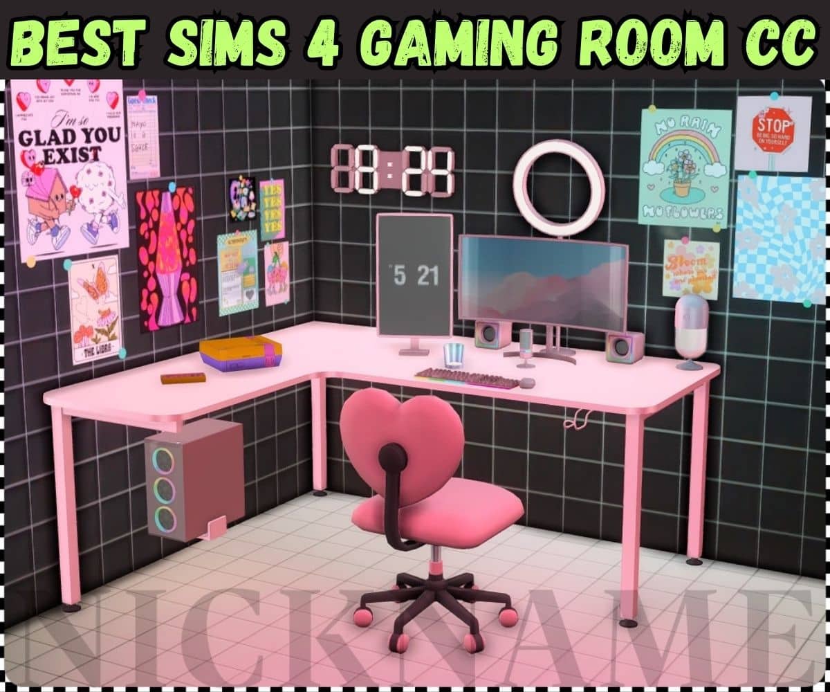 31+ Aesthetic Sims 4 Gaming Room CC For Gamer Girls!